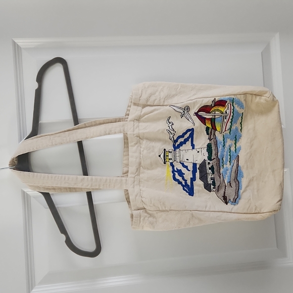 Bags | Canvas Bag With Lighthouse Design | Poshmark